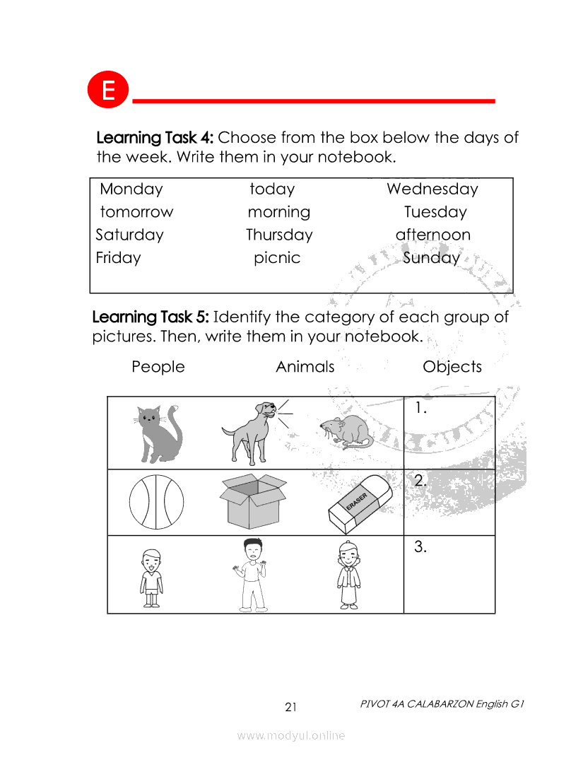 English 1 Module Quarter 4 Grade 1 Modules English 1 Module Quarter 4 Grade 1 Modules