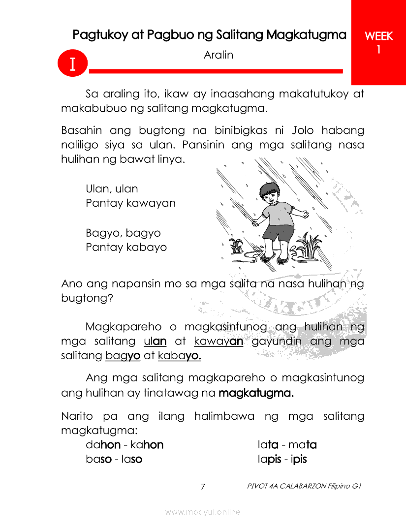 Filipino 1 Module Quarter 4 Grade 1 Modules Filipino 1 Module Quarter 4 Grade 1 Modules